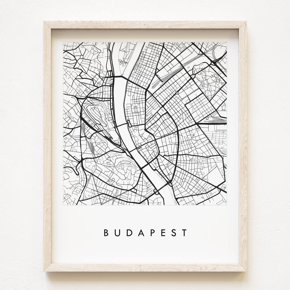 BUDAPEST City Lines Map: PRINT — Turn-of-the-Centuries