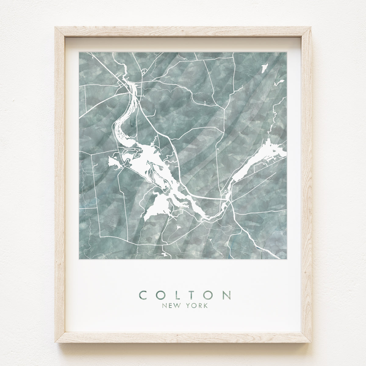 COLTON New York Map Watercolor Map: PRINT — Turn-of-the-Centuries