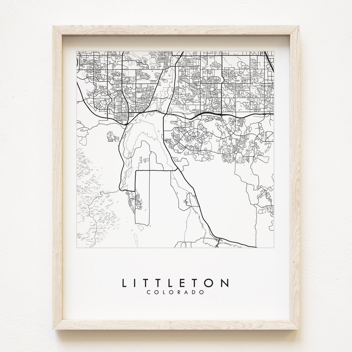 LITTLETON CO City Lines Map: PRINT — Turn-of-the-Centuries