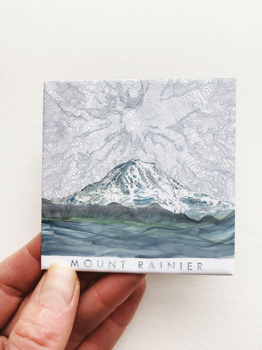 Mount Rainier Landscape + Topo Map: MAGNET — Turn-of-the-Centuries