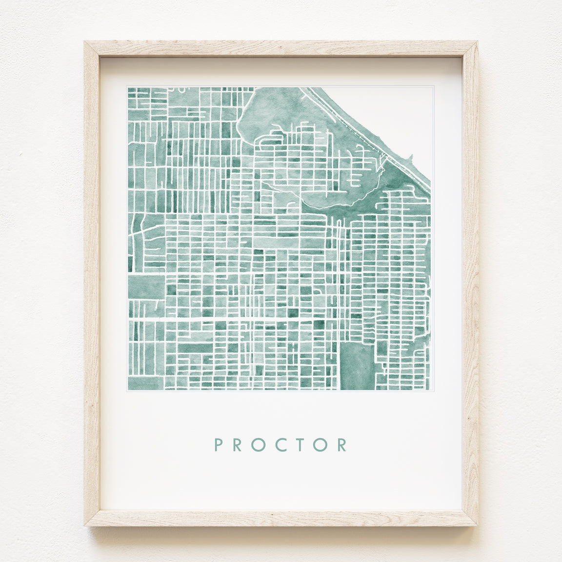 Watercolor City Blocks Maps — Turn-of-the-Centuries