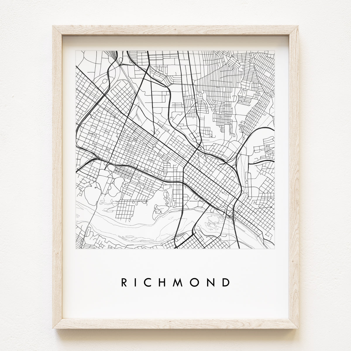 RICHMOND City Lines Map: PRINT — Turn-of-the-Centuries