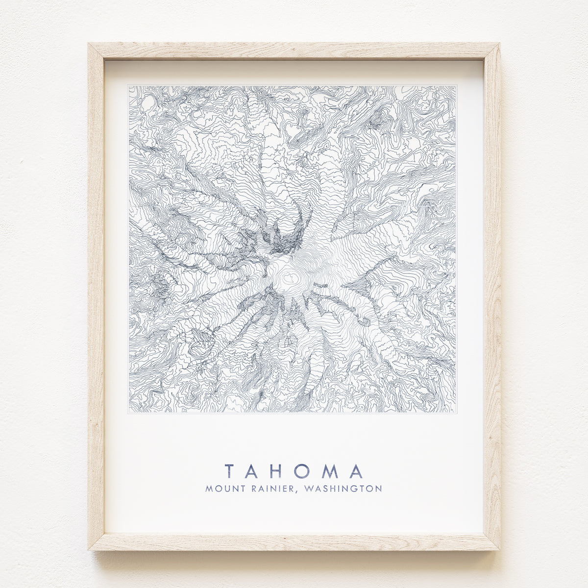 TAHOMA Mount Rainier Washington Topographical Map Drawing: PRINT — Turn ...