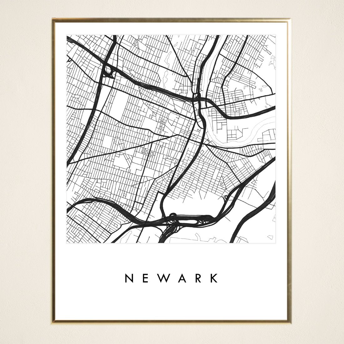 NEWARK City Lines Map: PRINT — Turn-of-the-Centuries
