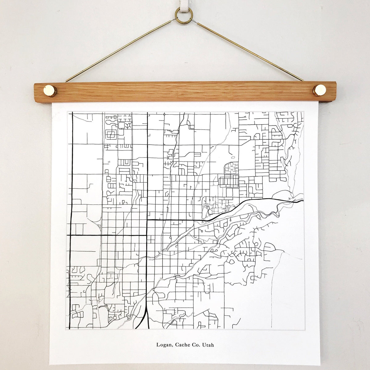 LOGAN Utah City Map Drawing: PRINT — Turn-of-the-Centuries